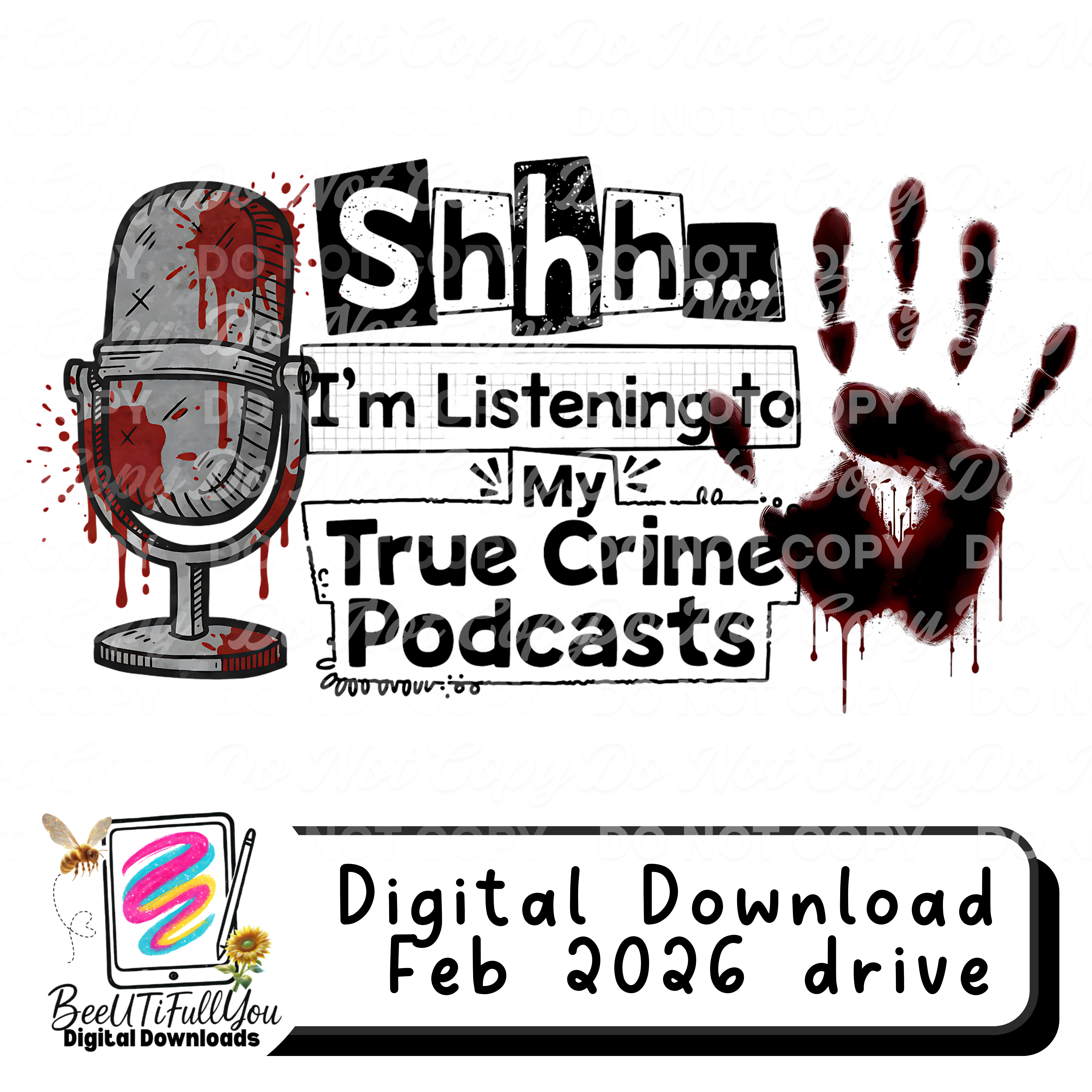 Shhh… I’m Listening to My True Crime Podcasts | Finished Spooky Graphi ...