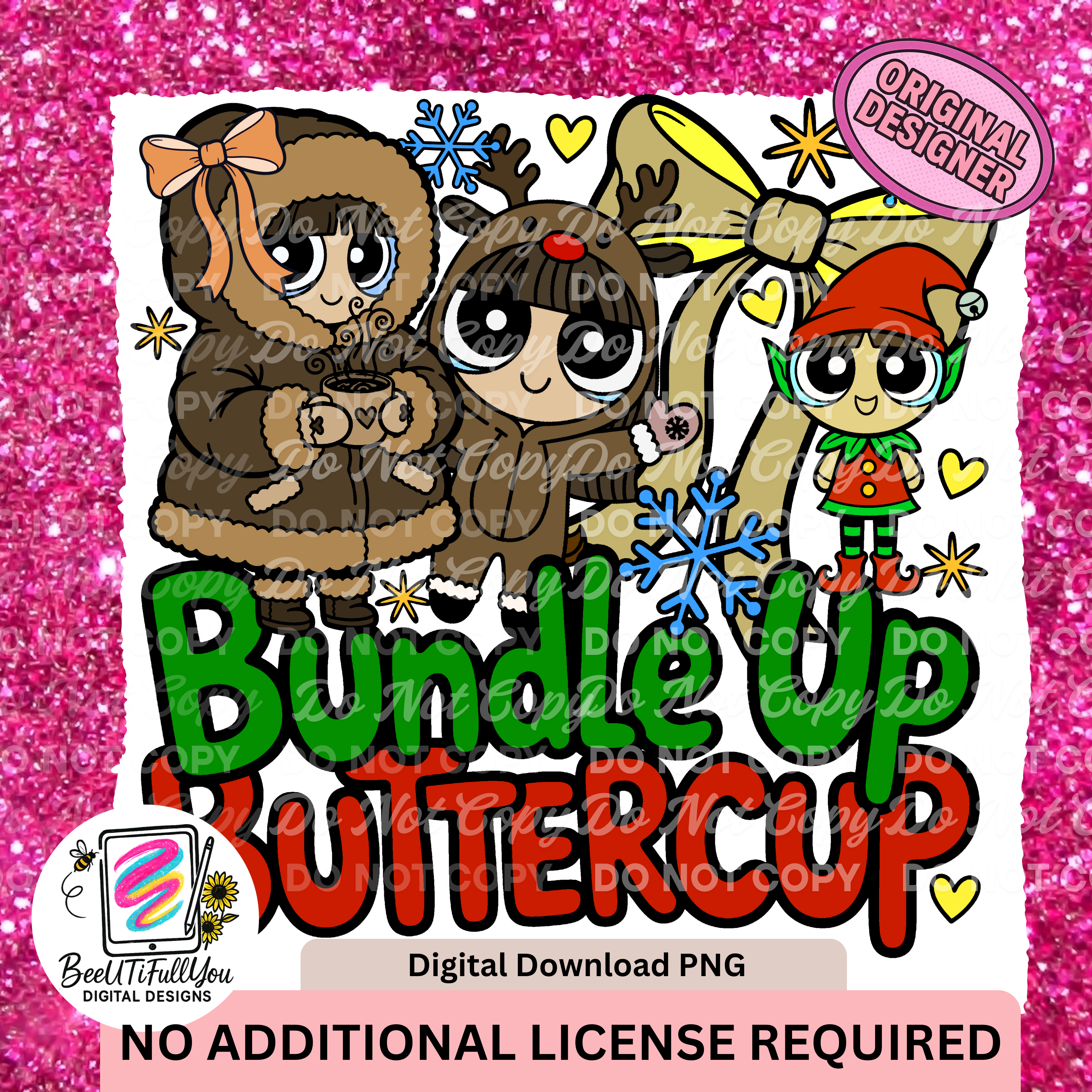 Bundle Up Buttercup PNG| Mini bundle plus clipart| BeeUTifullYou Digit ...