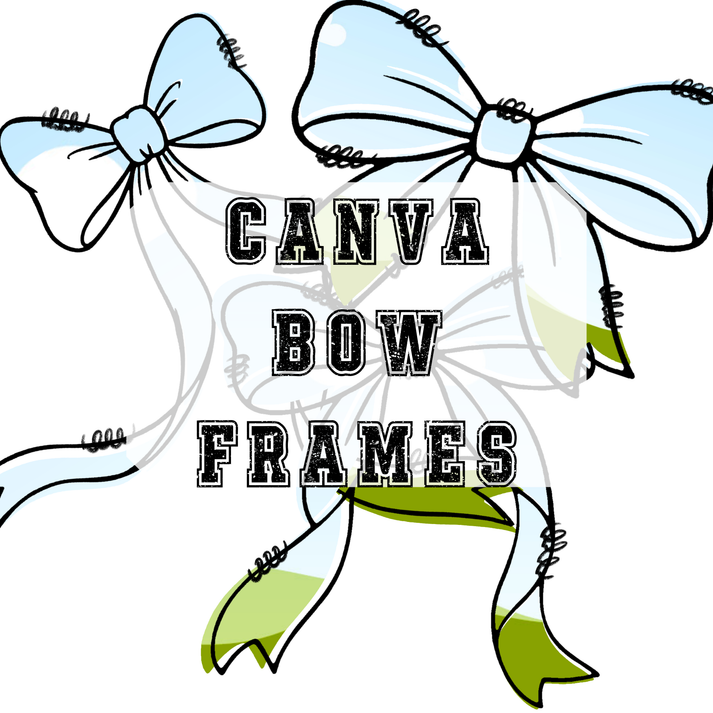 Canva Bow Frames Set – Ribbon Bow Frames | Digital Download – BeeUTiFullYou