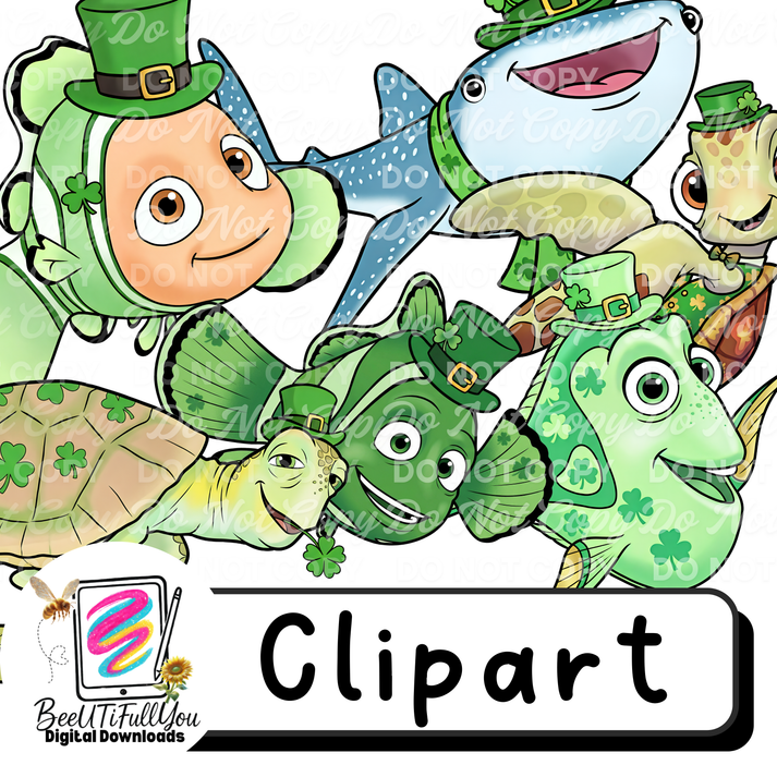 St. Patrick’s Day Ocean Animal Clipart Bundle – BeeUTiFullYou